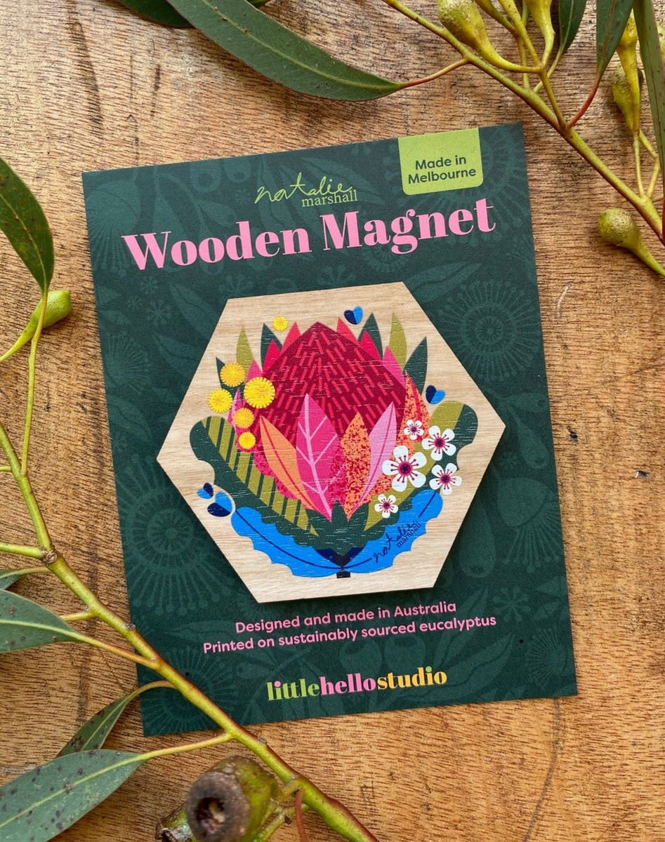 Wooden Magnet - Native Bunch – Mockingbird Lounge