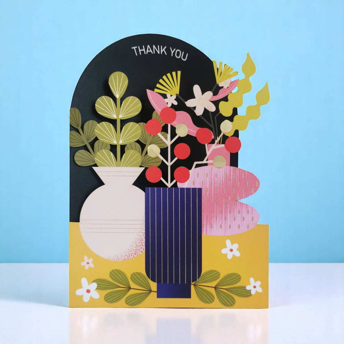 Paper Cut Card - Thank You Flower – Mockingbird Lounge
