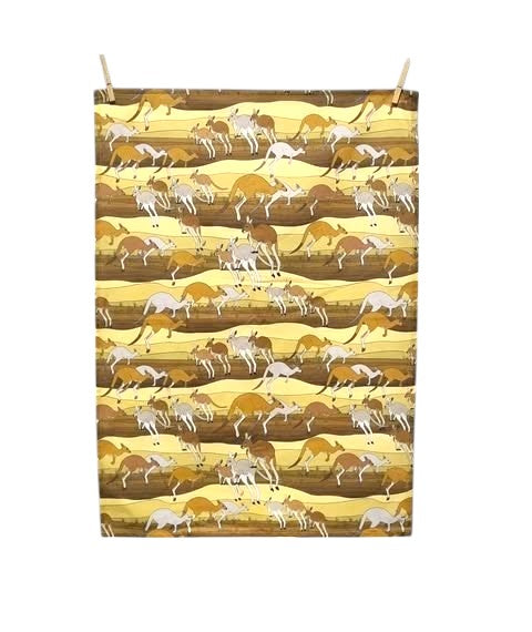 Red Parka New Tea Towel - Kangaroo – Mockingbird Lounge