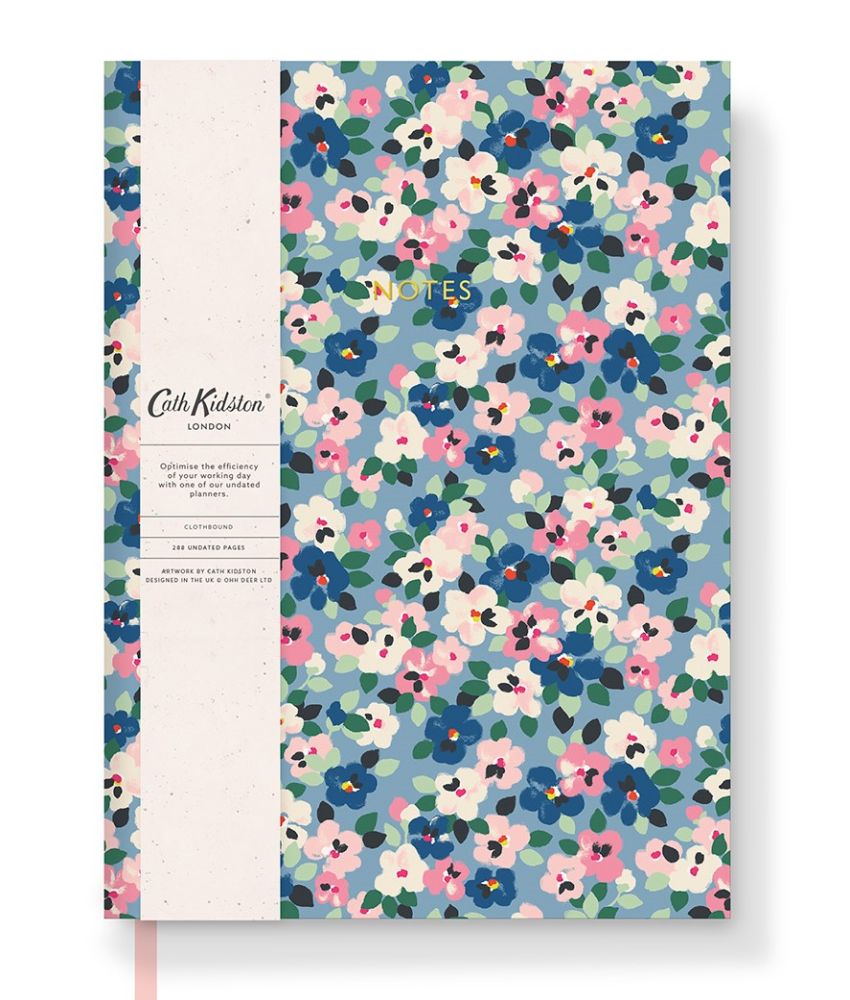 A5 Soft Cover Notebook - Cath Kidston Painted Pansies – Mockingbird Lounge