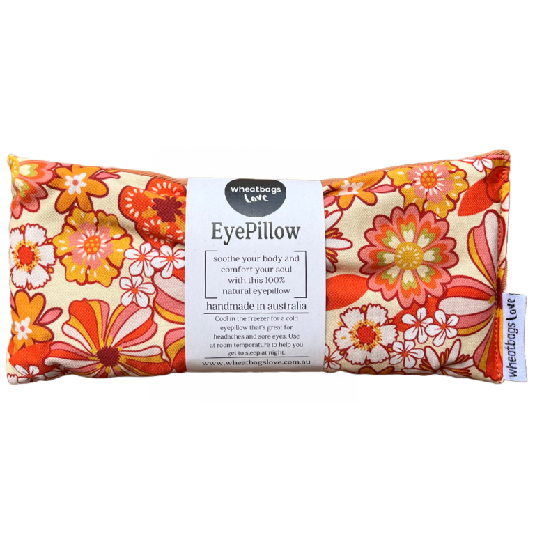 Eyepillow - Groovy Flowers Orange – Mockingbird Lounge