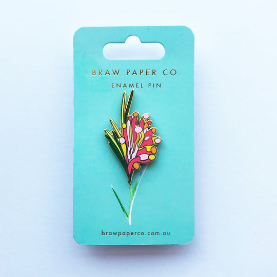 Braw Enamel Pin - Kangaroo Paw – Mockingbird Lounge