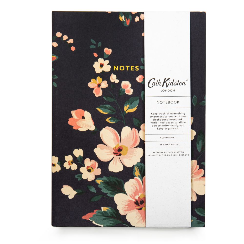 A5 Notebook - Cath Kidston Navy Floral – Mockingbird Lounge