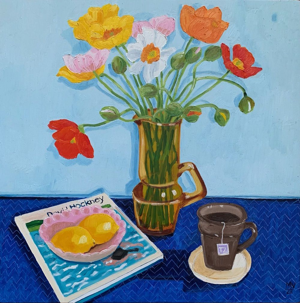 MV Greeting Card - Poppies with David Hockney – Mockingbird Lounge